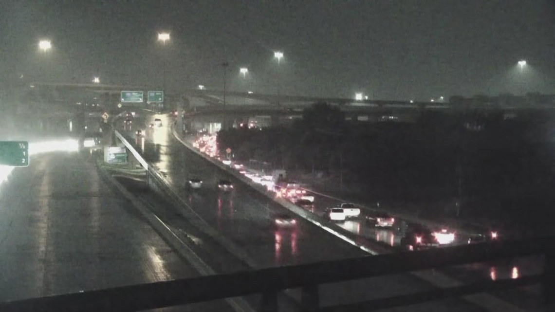 Heavy rain causes a massive impact on the roadways for your morning ...