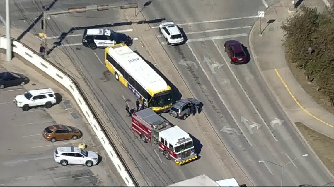Crews respond to crash involving DART bus and another vehicle near ...