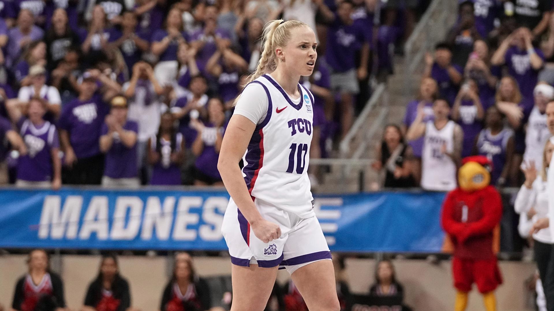 TCU women reach first NCAA Sweet 16 after Louisville win | wfaa.com