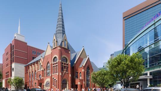 First Baptist Dallas unveils project to rebuild fire-damaged sanctuary | wfaa.com