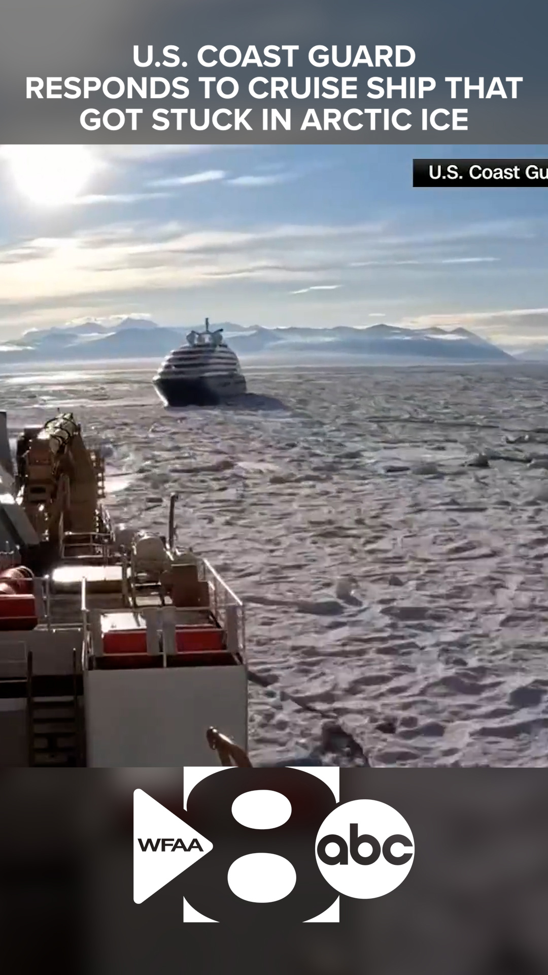 U.S. Coast Guard responds to cruise ship that got stuck in Arctic ice ...