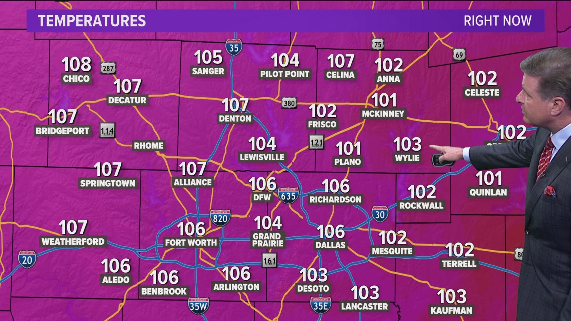 DFW Weather: Dallas hits new summer temperature high for the year ...