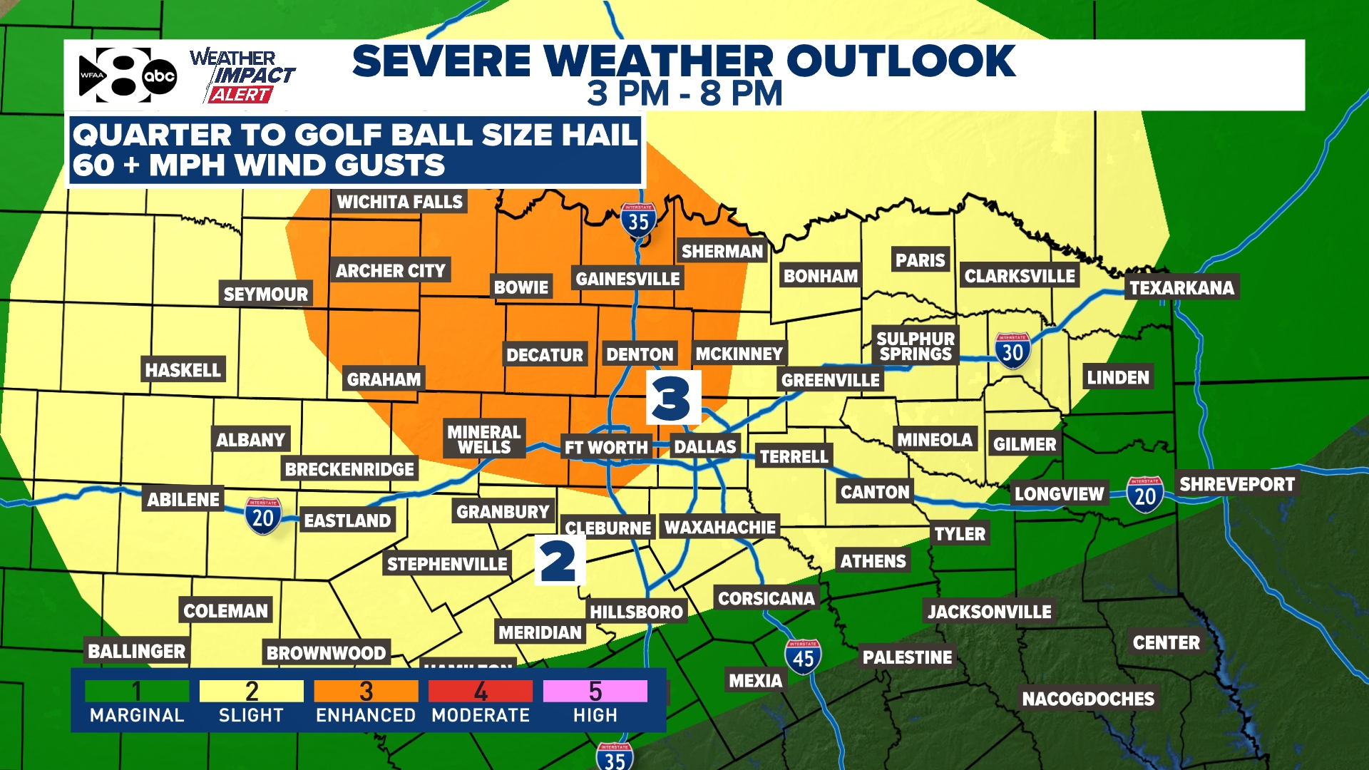 WFAA Weather Alert: North Texas faces afternoon severe storm risks ...