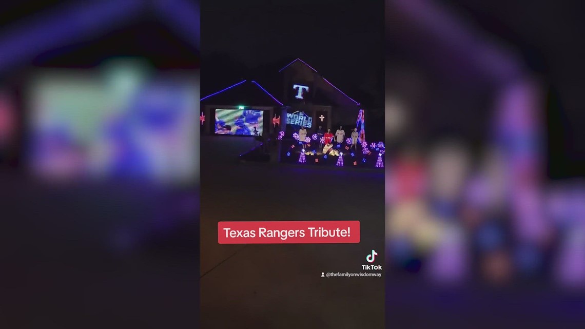 Texas Rangers Christmas display goes viral | wfaa.com