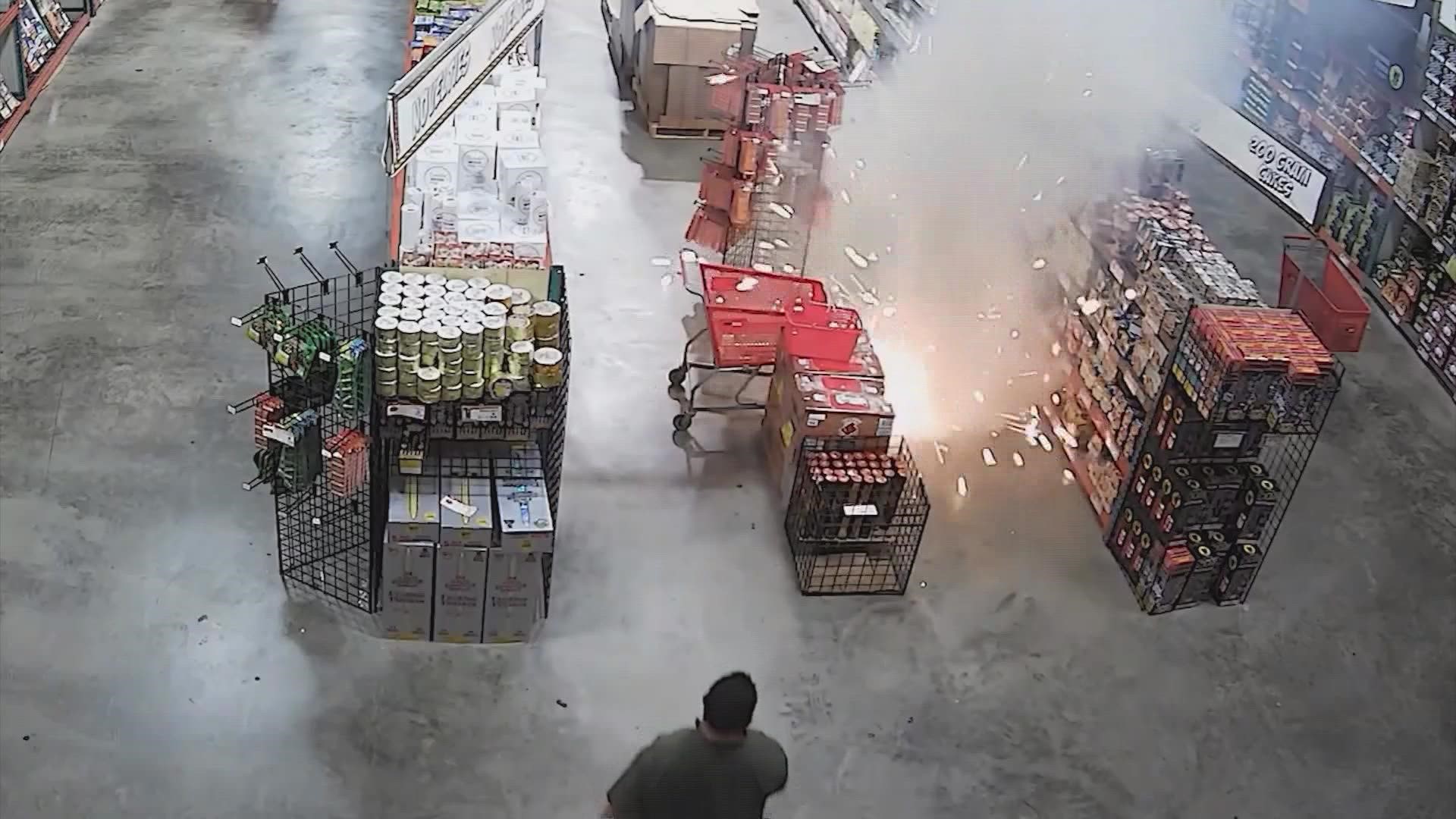 Group sets off fireworks inside Texas store and then steals fireworks ...