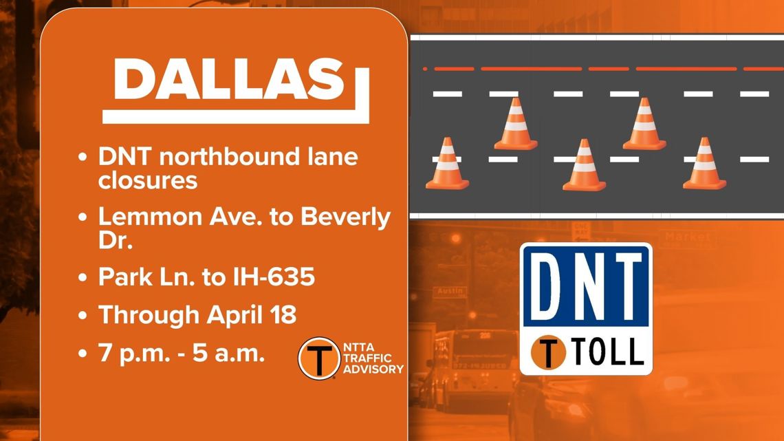 NTTA plans night lane closures on Dallas North Tollway | wfaa.com
