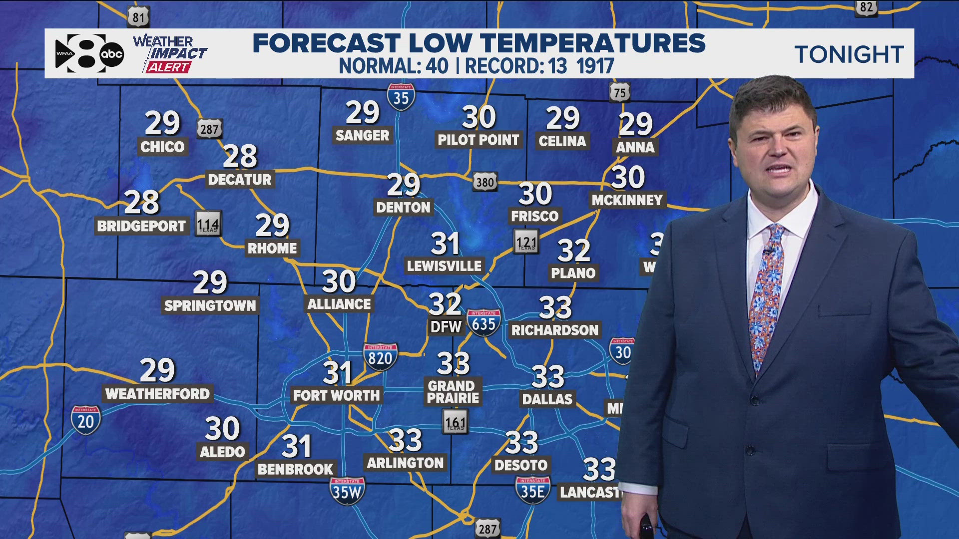 WFAA Weather Alert Day: First freeze of the season coming, coldest air ...
