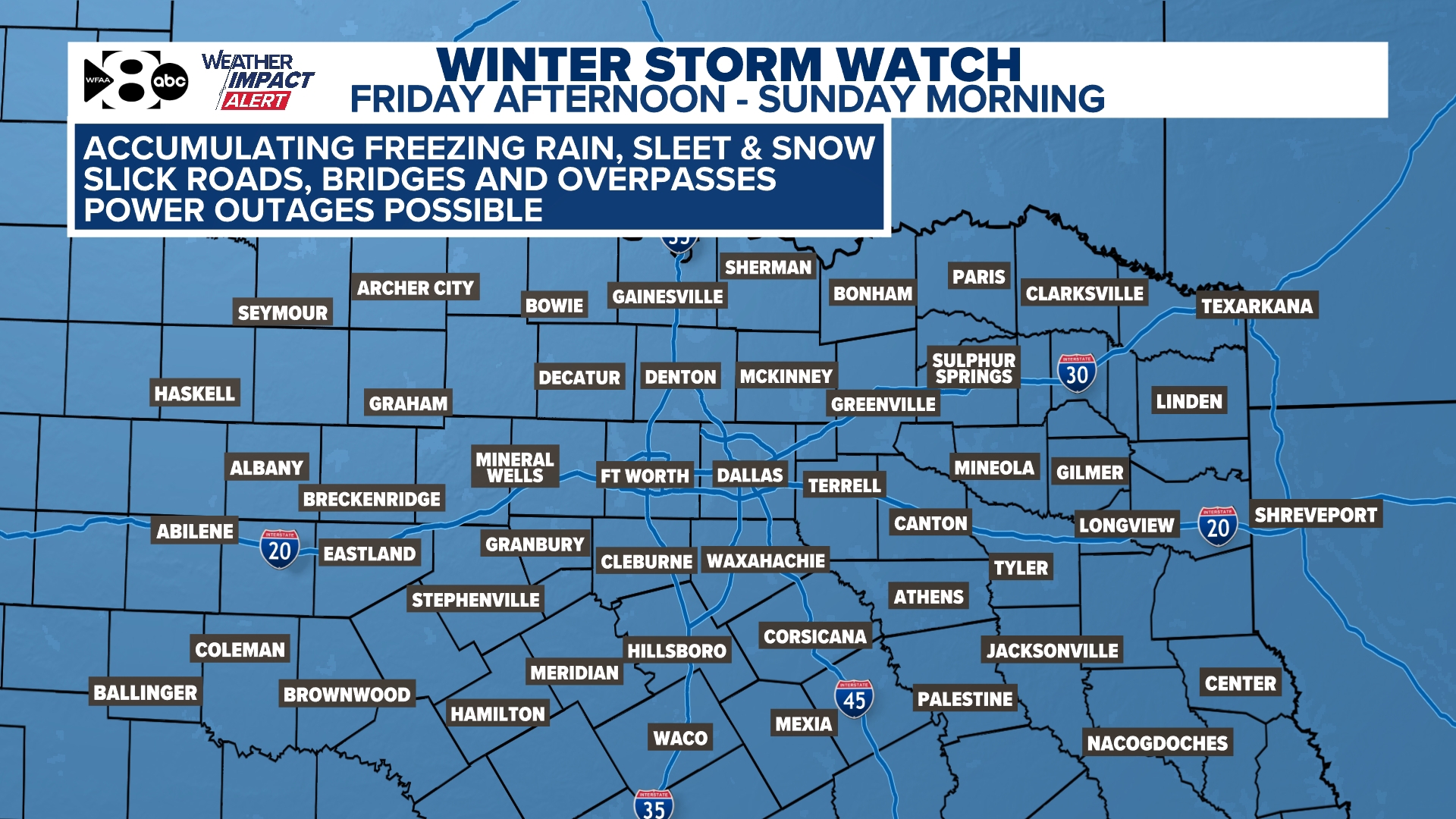 DFW Weather: Latest winter storm watch forecast for North Texas - snow ...