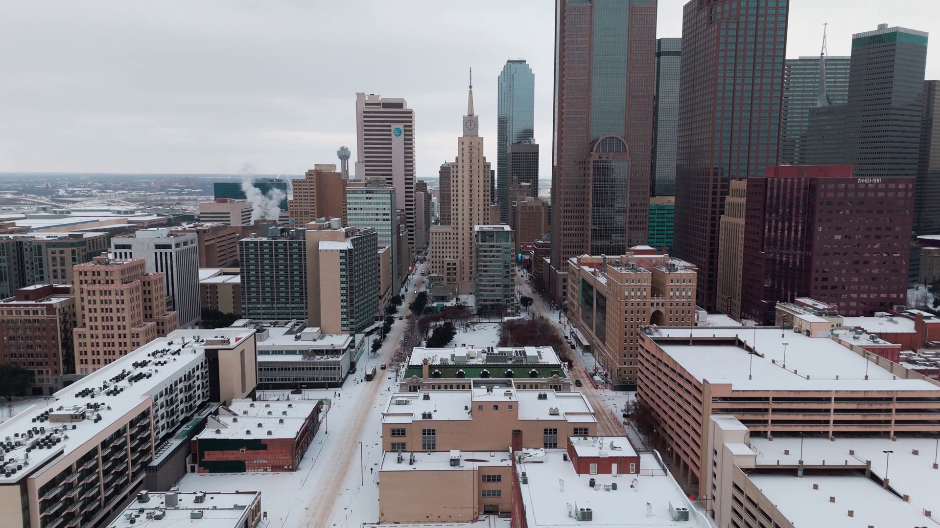 Dallas by drone: A look at Dallas' landmarks covered in ice and snow ...