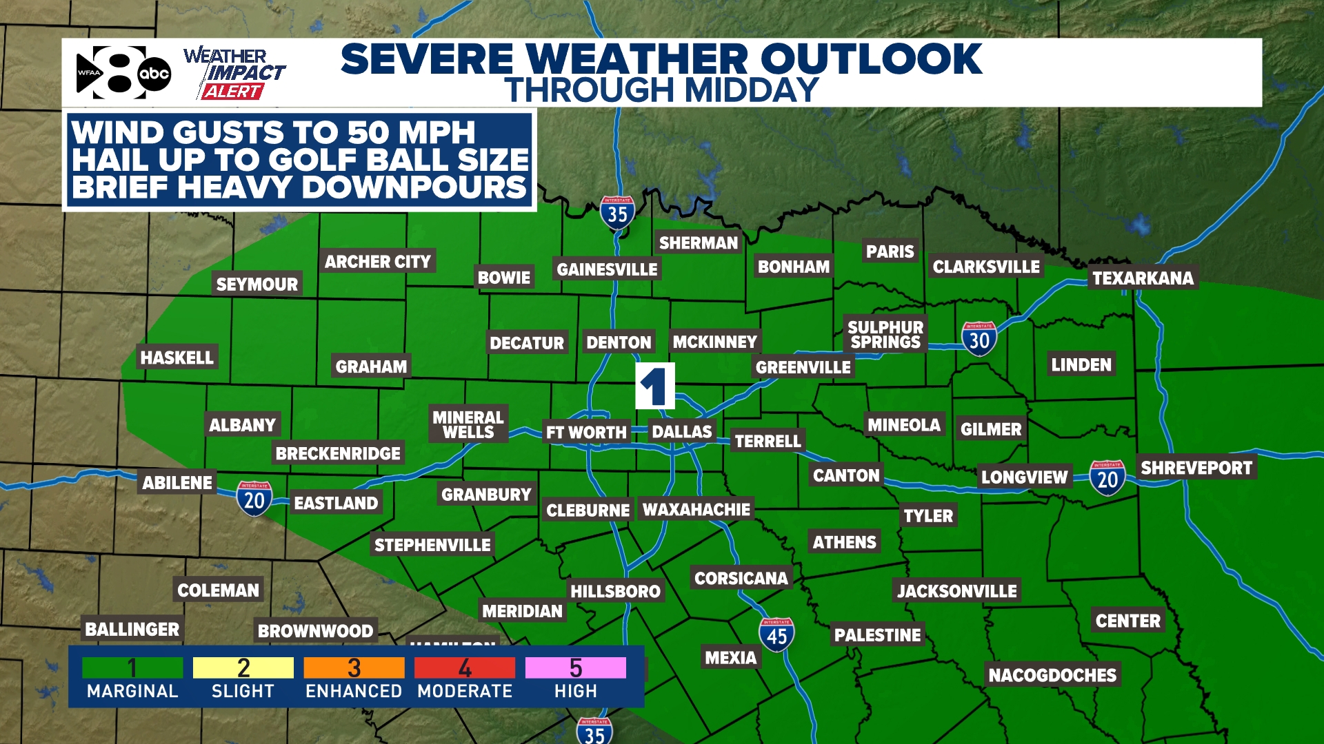 DFW Weather Alert Day: Saturday storms to bring possible hail | wfaa.com