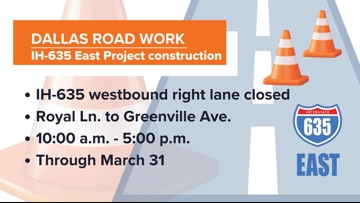 Dallas Texas traffic: I-635 construction and closures update | wfaa.com