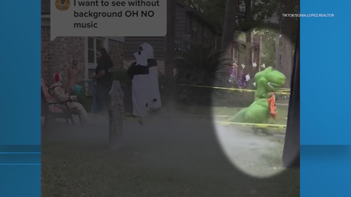 Texas 'Rex' goes viral after Halloween scare during trick-or-treating ...