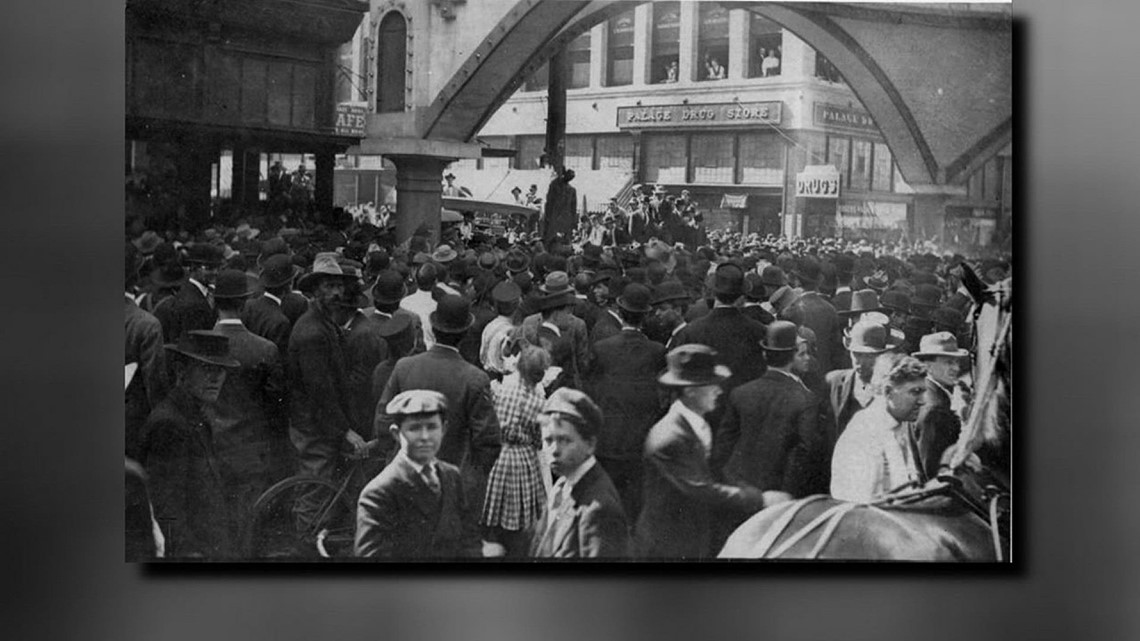 Postcards circulated of the 1910 lynching of Allen Brooks | wfaa.com