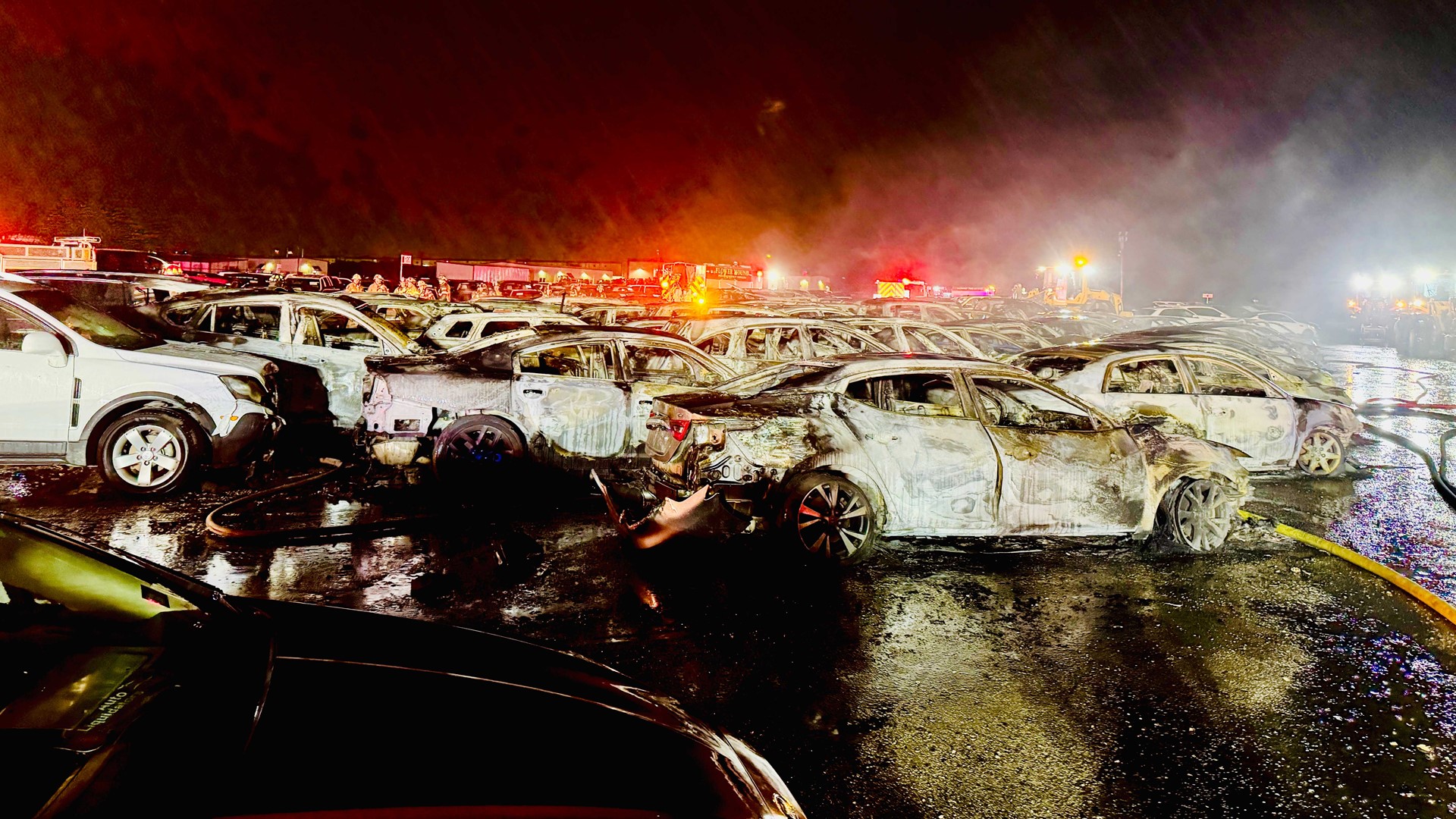 Denton County: 58 cars involved in Christmas Eve morning fire | wfaa.com