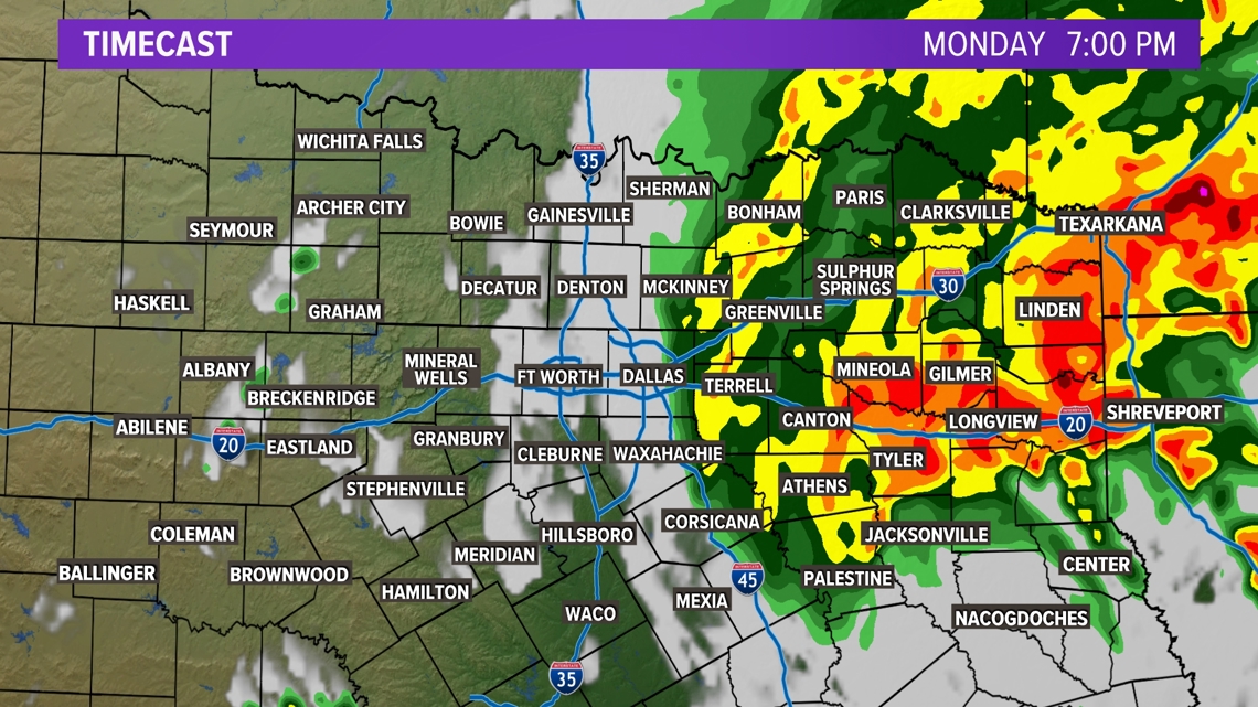 DFW Weather: July 8 Beryl rain timeline | wfaa.com