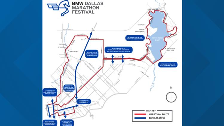 BMW Dallas Marathon: Route, traffic impacts on Saturday and Sunday ...
