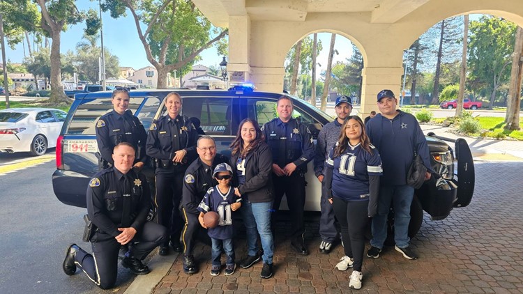 Dallas PD fallen officer's family given escort to Cowboys-49ers | wfaa.com