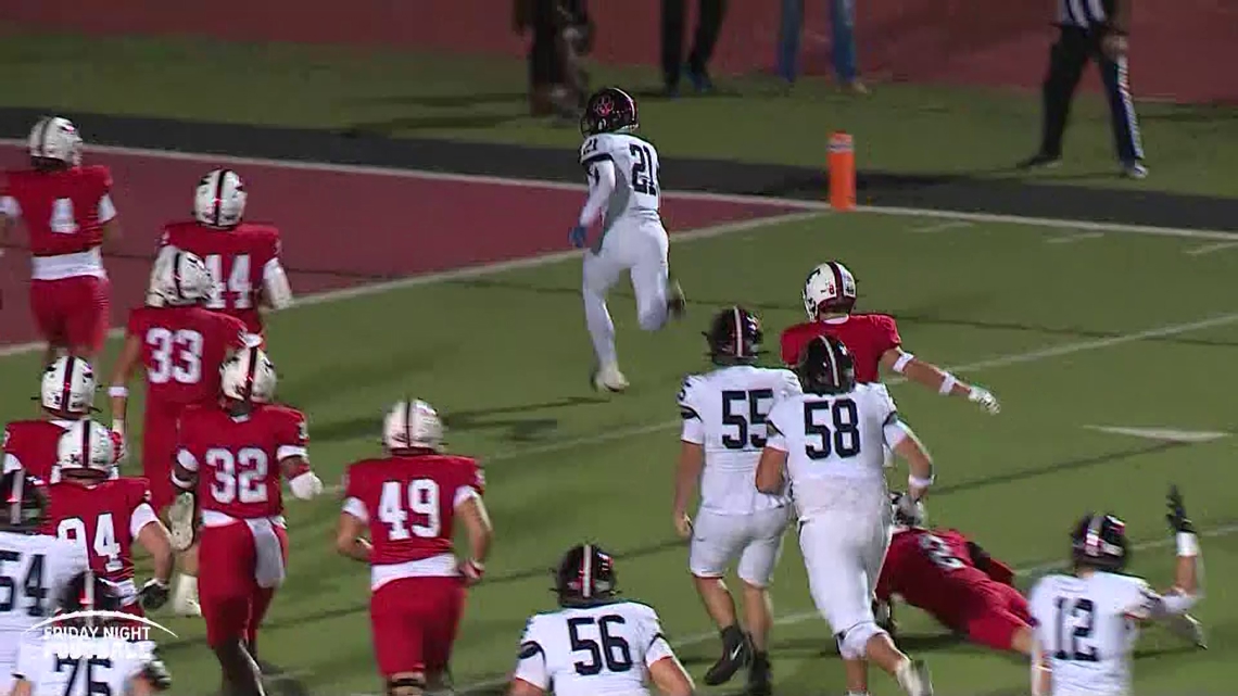 Friday Night Football | Colleyville Heritage RB Bryce Abrams stiff-arms ...