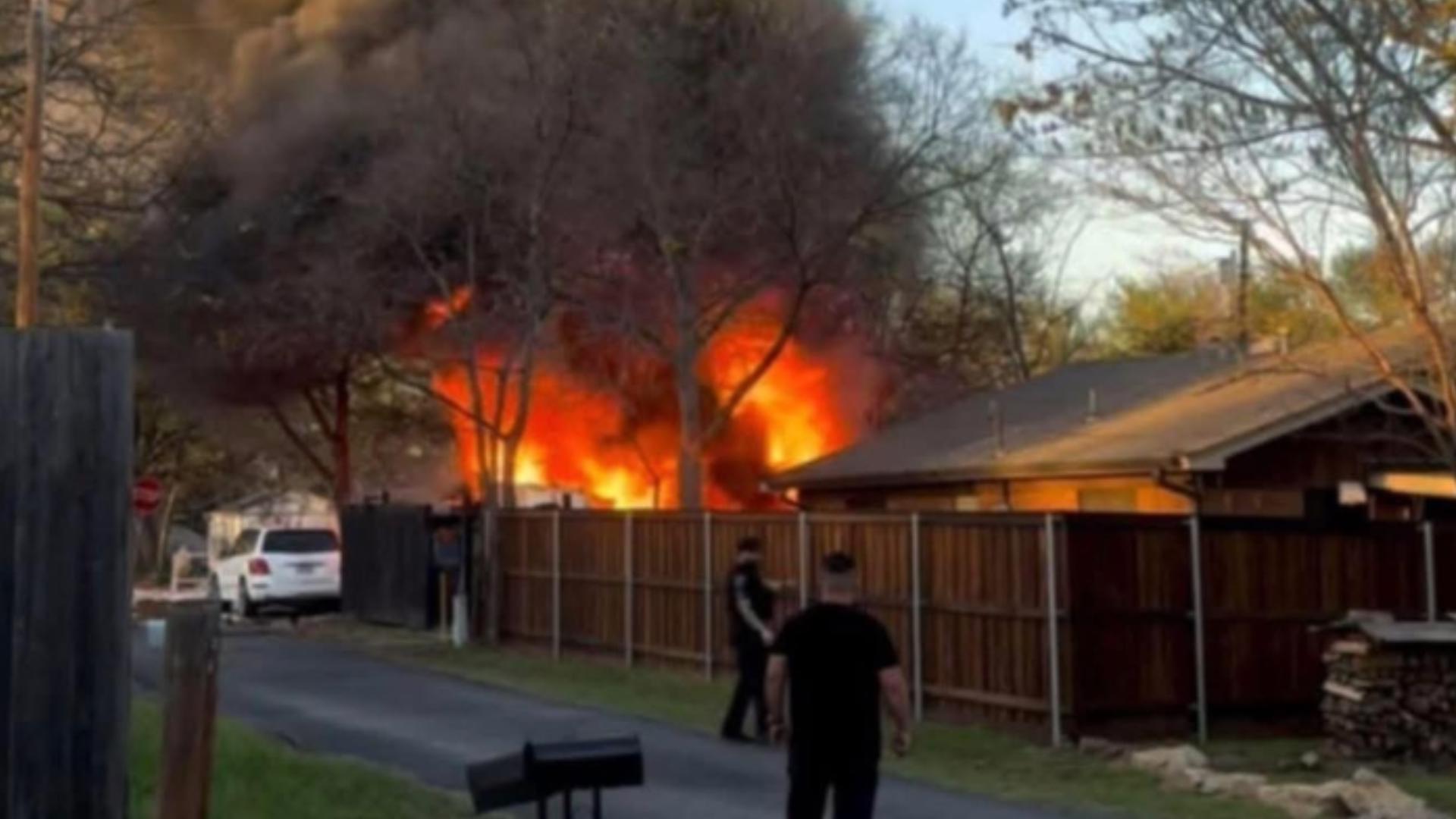 Lake Dallas home explodes after being engulfed in flames, officials say ...