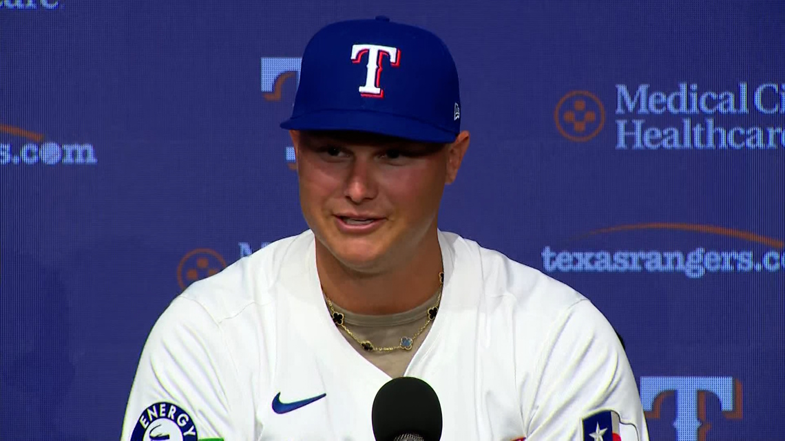 Texas Rangers introduce Joc Pederson, who takes a dig at Houston Astros | wfaa.com