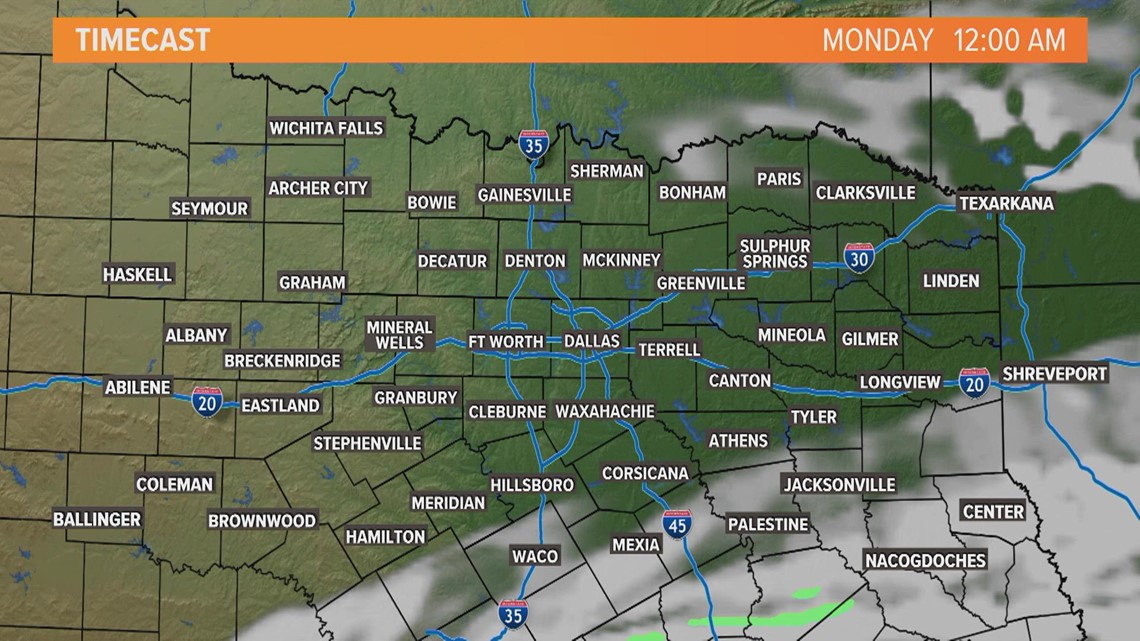Monday Rain Timecast 11-13-2022 | wfaa.com