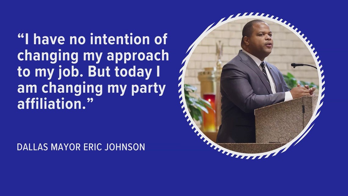 Reaction to Dallas Mayor Eric Johnson declaring himself a Republican ...