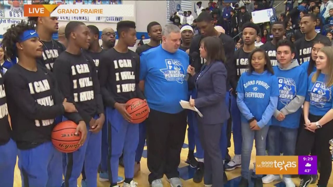 GMT celebrates the Grand Prairie HS Gophers Basketball team at live pep ...