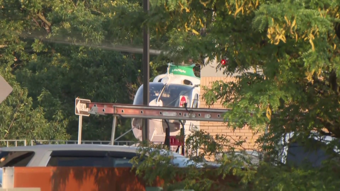 Helicopter, police arrive at Allegheny General Hospital after Trump ...