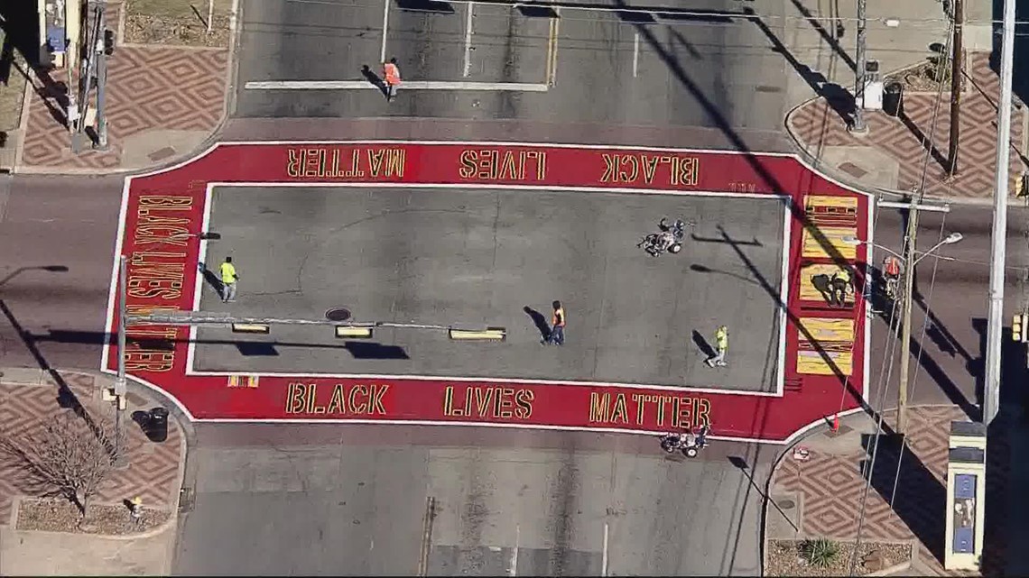 'All Black Lives Matter' crosswalks installed in southern Dallas | wfaa.com