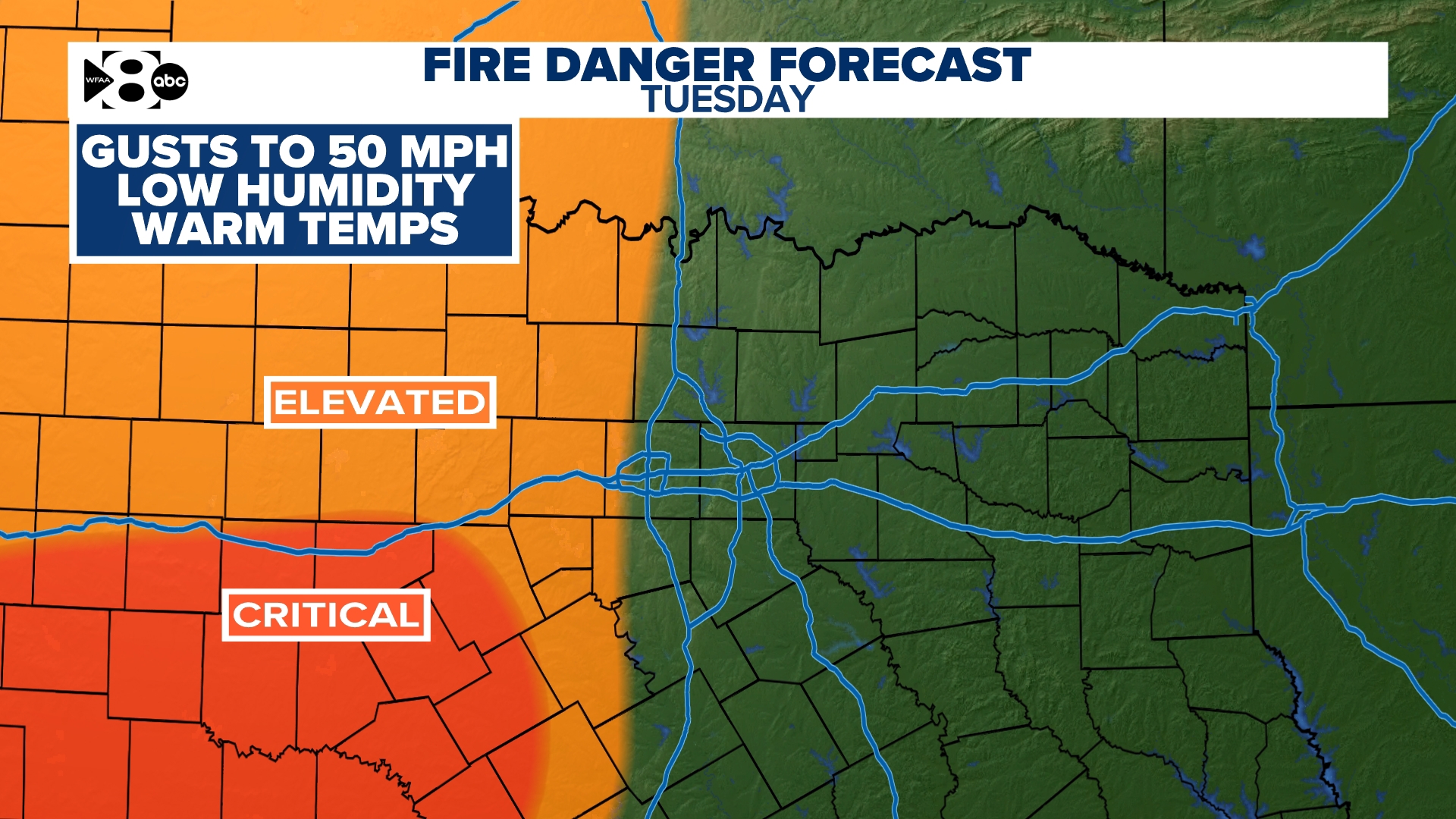 Dallas, Texas weather forecast: Strong winds will create dusty ...