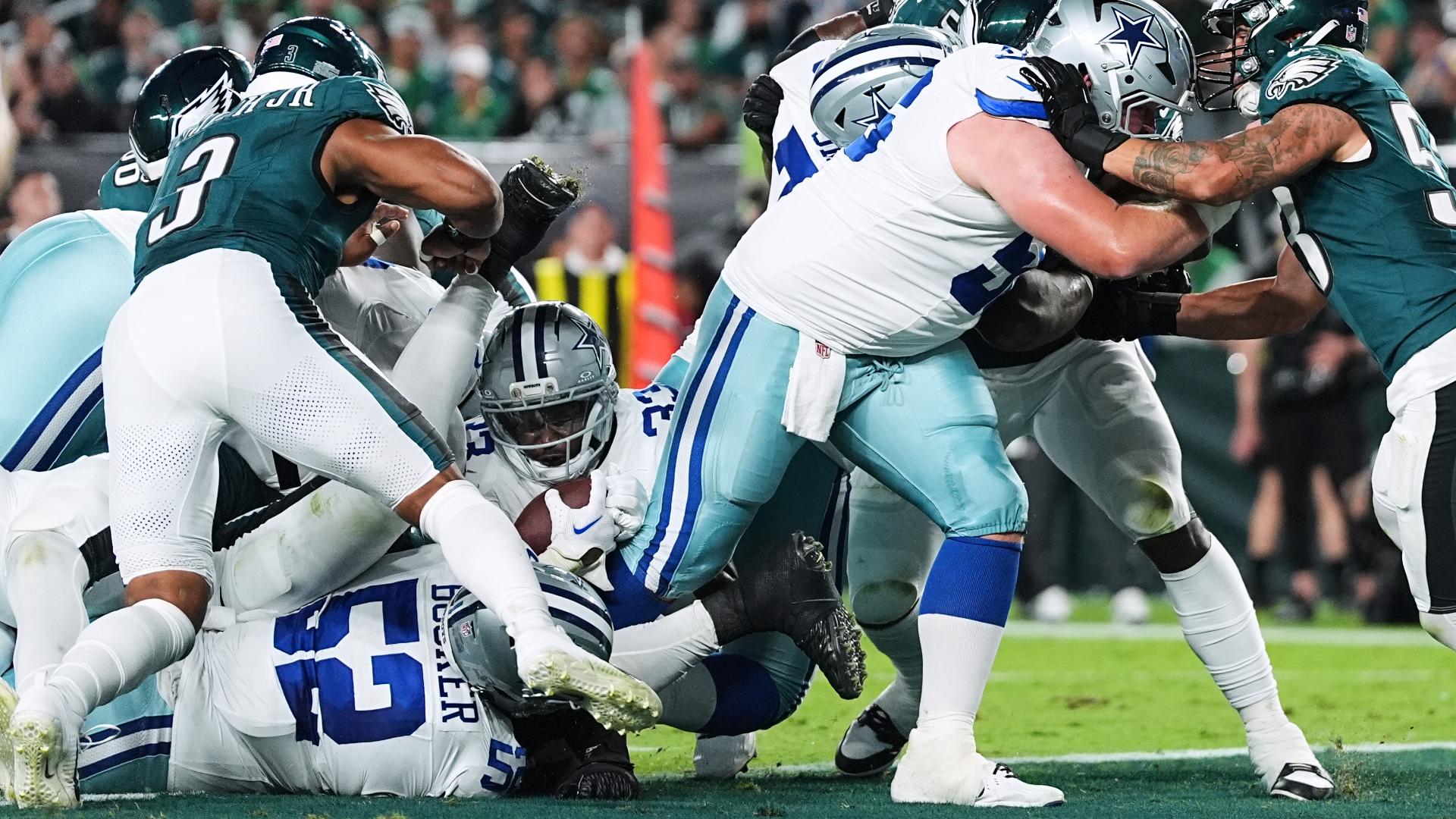 Eagles lead Cowboys 21-20 at halftime in 2025 NFL opener | wfaa.com