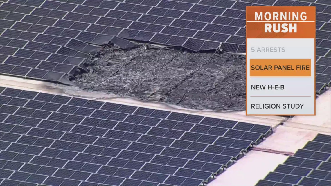 Solar panel causes warehouse fire. roof collapses | wfaa.com