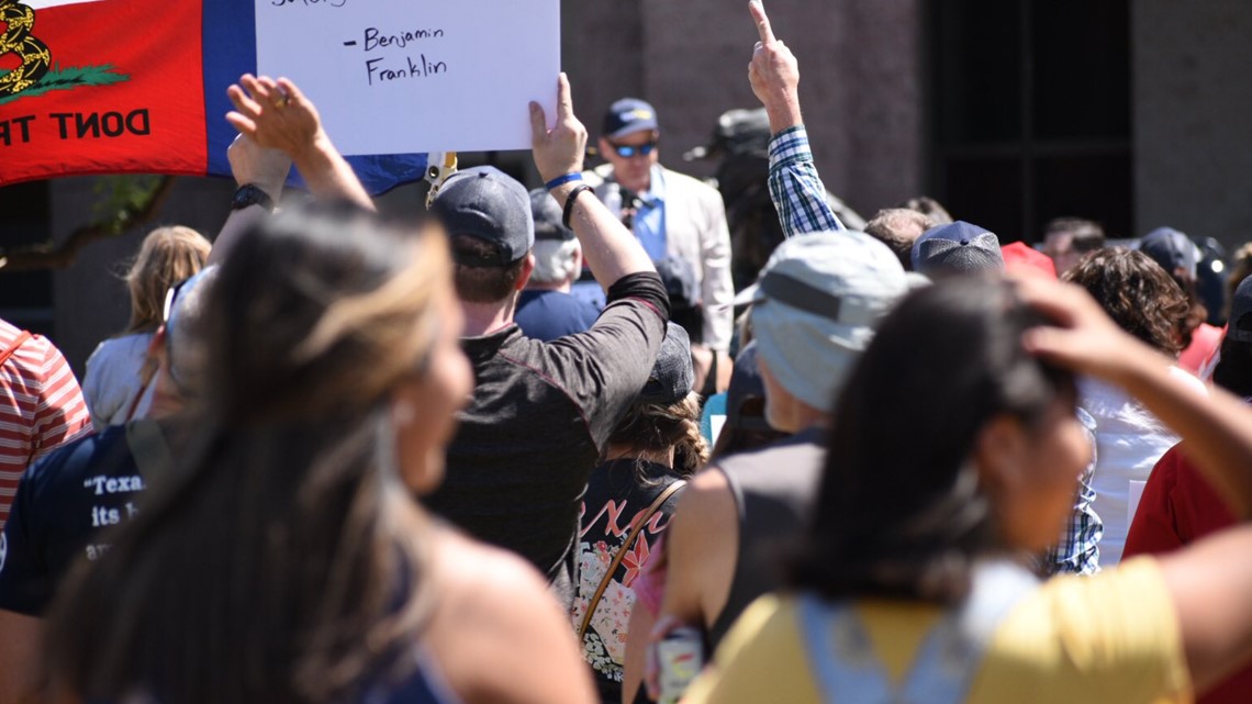 Dallas salon owner tears up citation during 'Open Texas' rally in ...