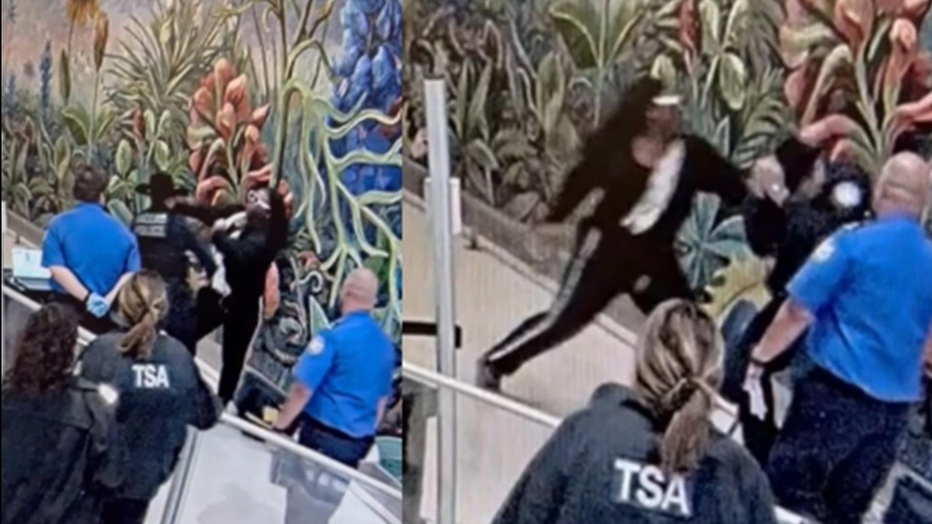 Man charged with punching 2 TSA officers, injuring Dallas police ...