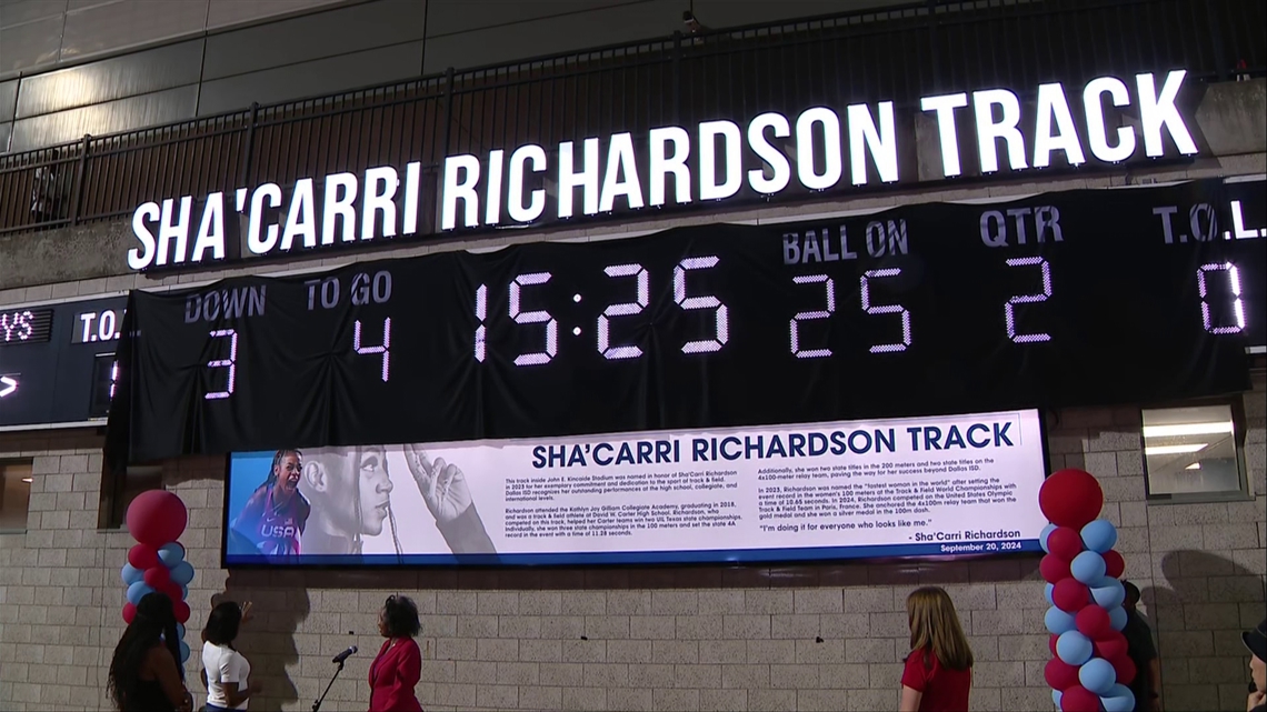 Sha'Carri Richardson Track unveiled in Dallas | wfaa.com