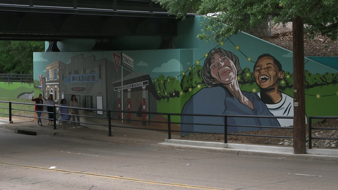 Timeless Irving mural unveiled in Downtown Heritage District | wfaa.com