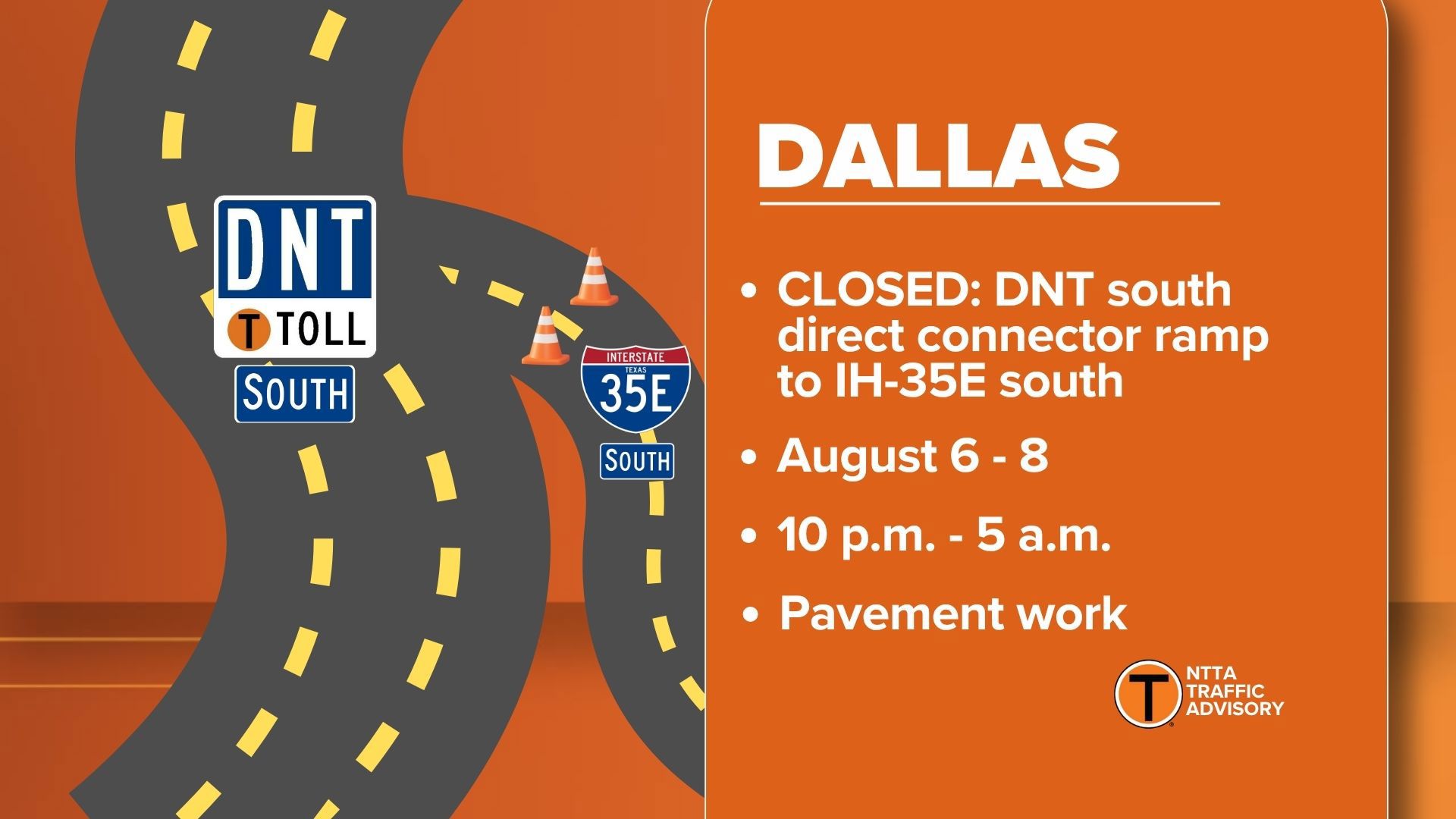 Dallas North Tollway Ramp Closure for Maintenance Aug. 6-8 | wfaa.com