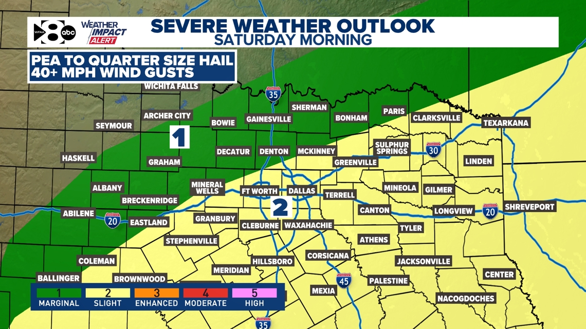 WFAA Weather Alert: Thunderstorms expected on Saturday morning | wfaa.com