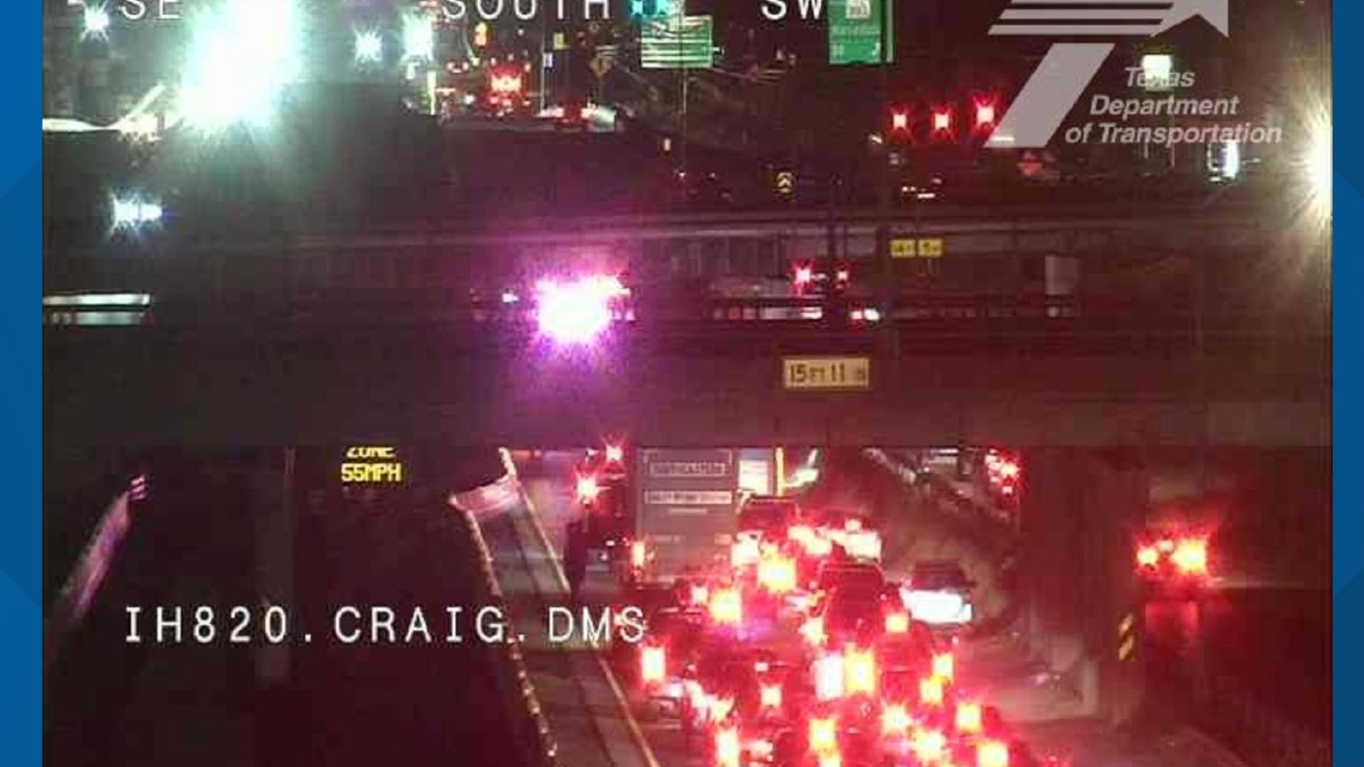 Southbound lanes of East Loop 820 reopen following crash | wfaa.com
