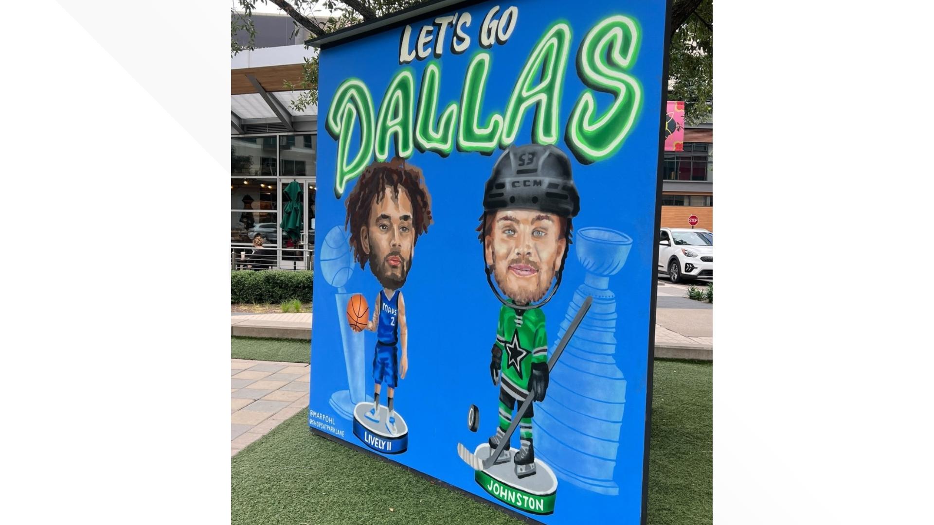 Mavericks, Stars murals pop up in Dallas during playoff runs | wfaa.com