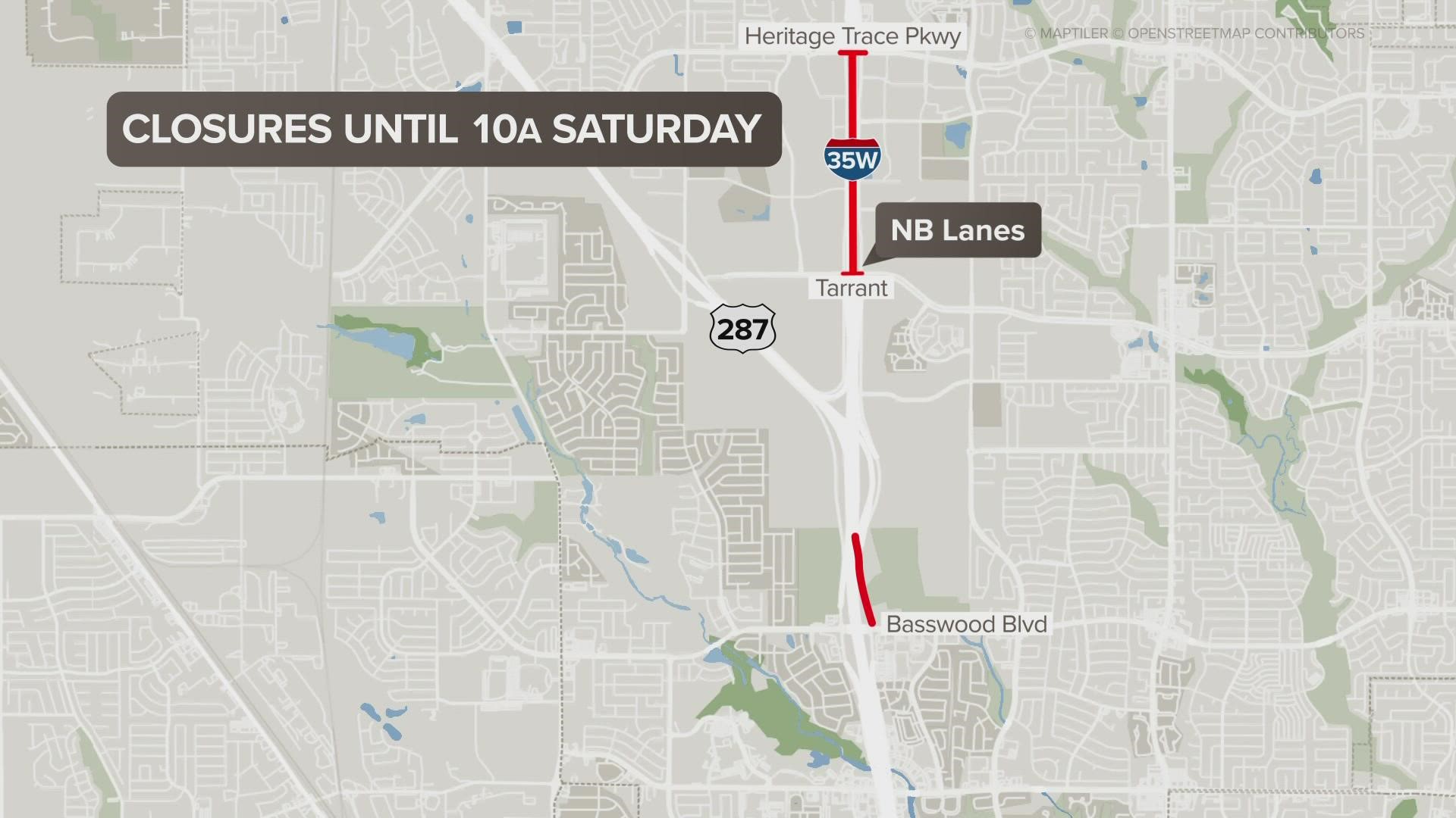 Fort Worth traffic: Parts of I-35W to be closed this weekend | wfaa.com