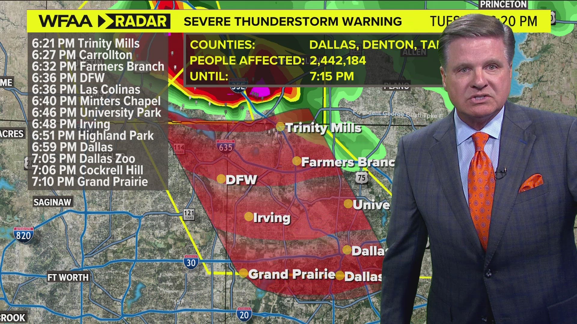 DFW weather: Severe Thunderstorm Warning issued for parts of North ...