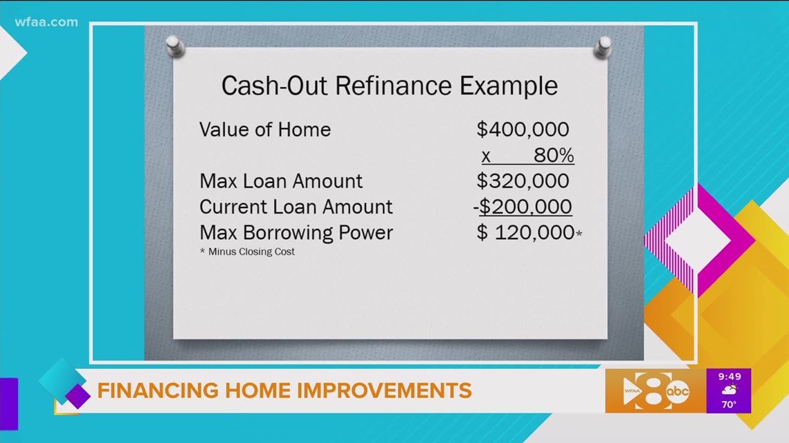 Cash-out refinance options for home improvements | wfaa.com