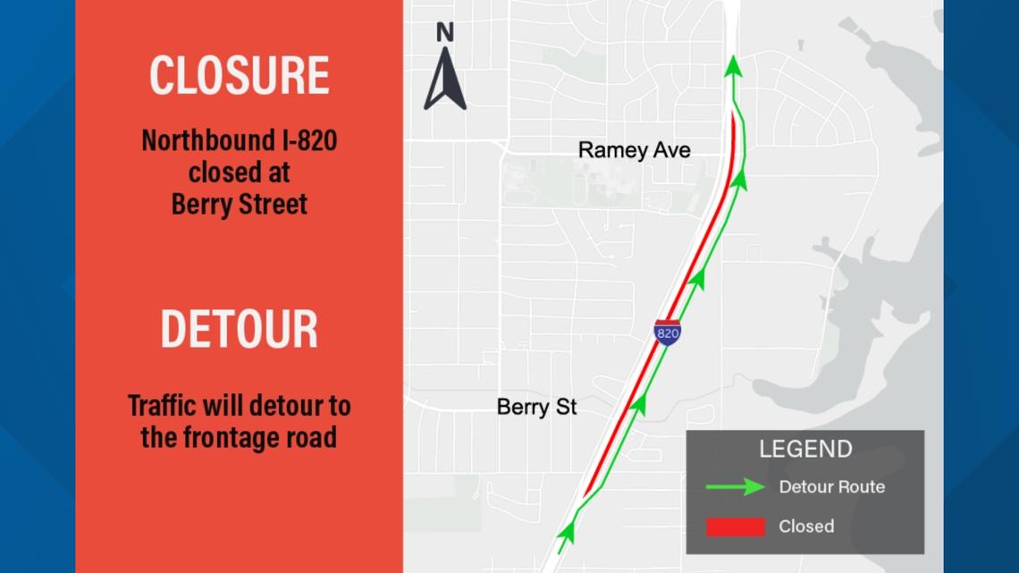 Northbound I-820 to close Wednesday in southeast Fort Worth for ongoing ...