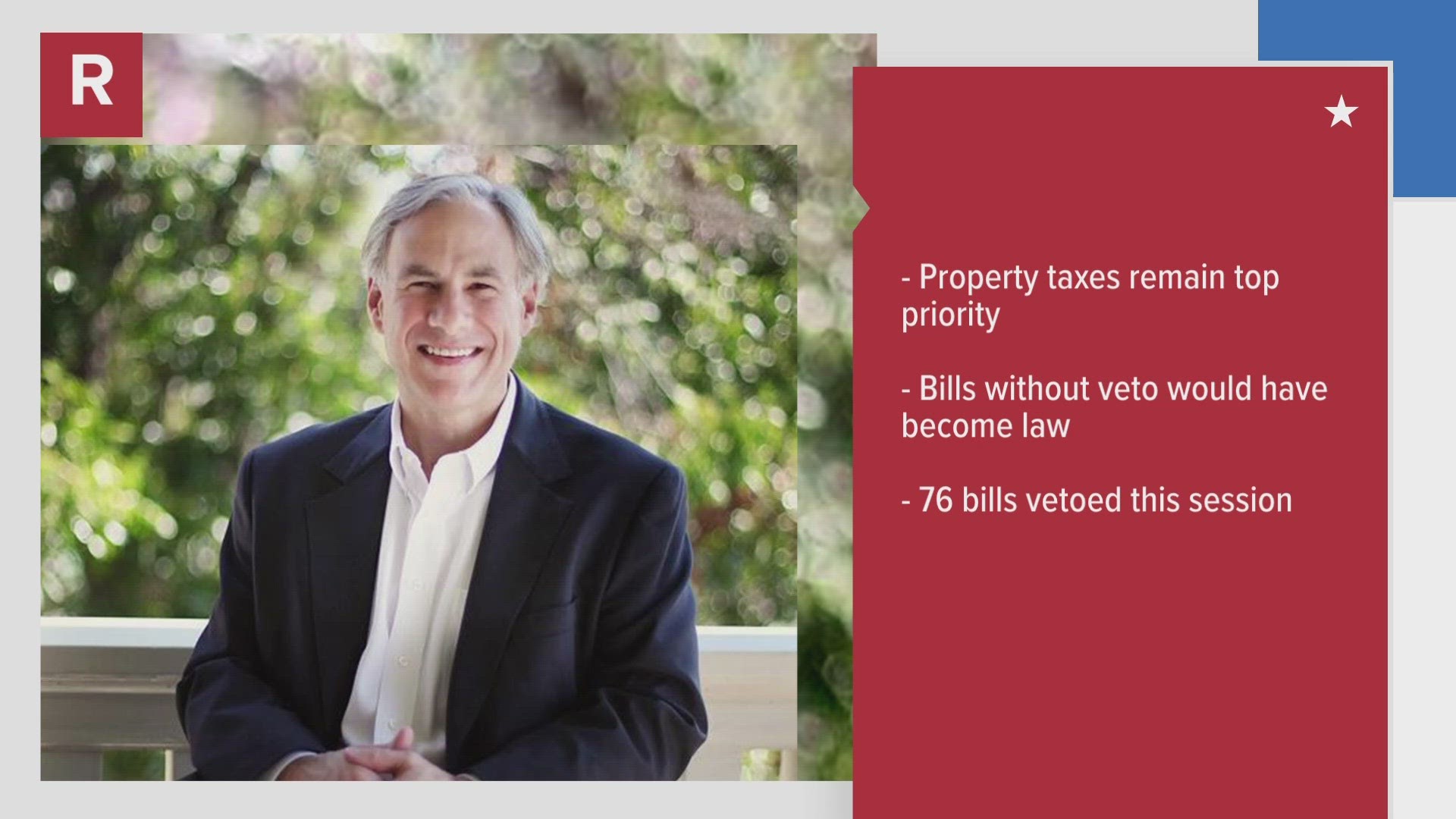 Texas governor goes on veto streak as property tax relief remains top ...