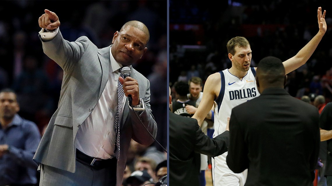 Clippers coach Doc Rivers called a timeout, grabbed the mic and led a ...
