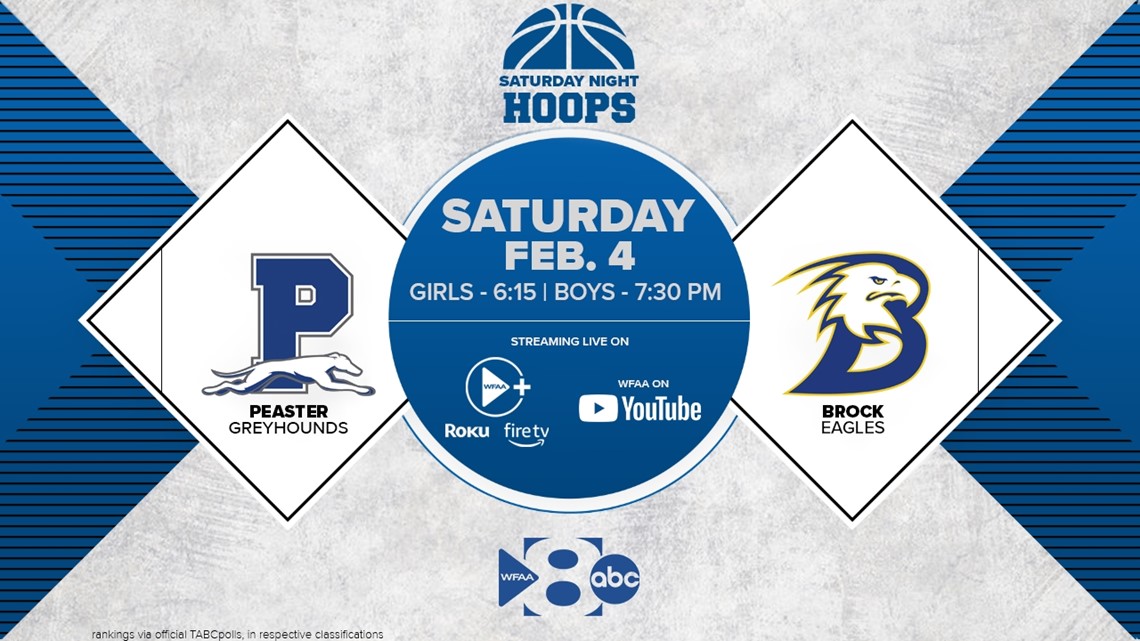 WFAA to broadcast Brock-Peaster doubleheader on Saturday Night Hoops ...