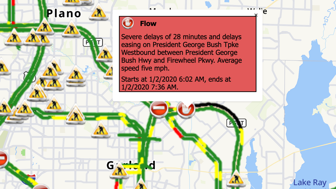 Westbound lanes reopen on President George Bush Turnpike after crash | wfaa.com