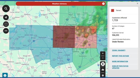Thousands without power in DFW as storms move through the area Sunday ...