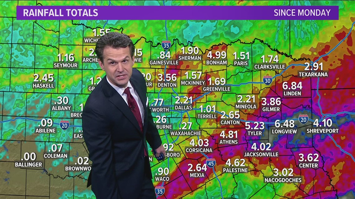DFW Weather | Rainfall continues across North Texas, 14 day forecast ...